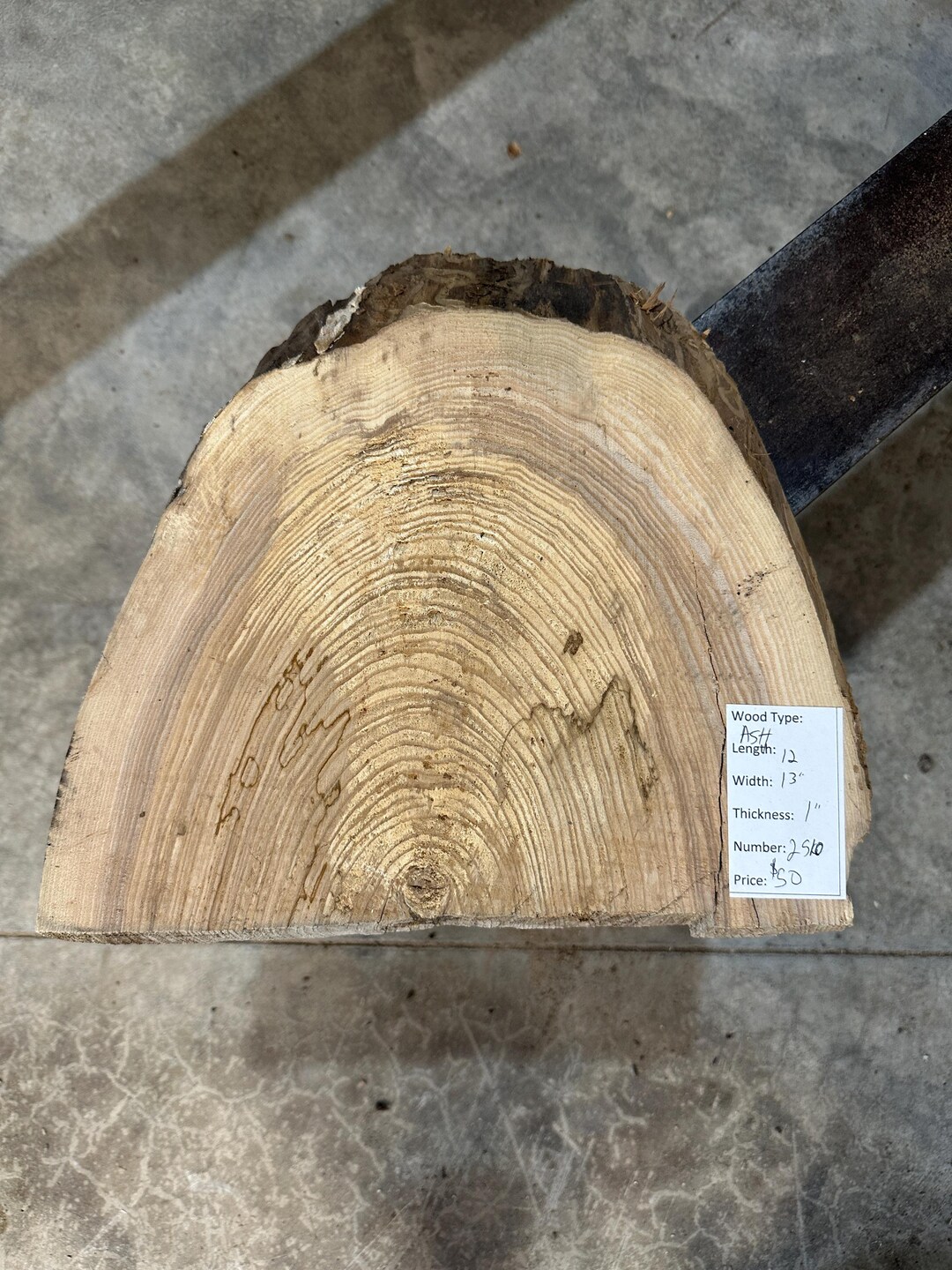 White Ash Slab #2510, Live Edge Slab, Unfinished - Etsy