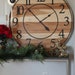 Hickory Wood Clock, Regular Numbers, Wooden Clock, Large Wall Clock ...