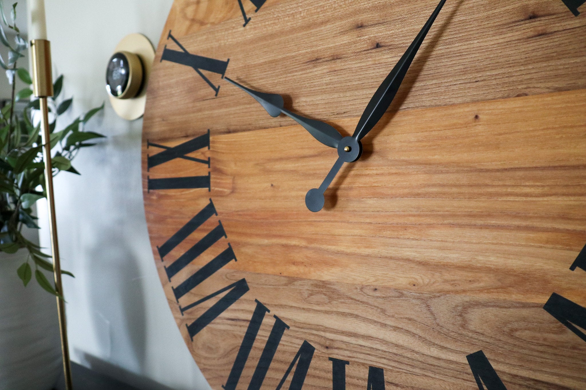 Red Elm Wall Clock Solid Wood Clock | Etsy