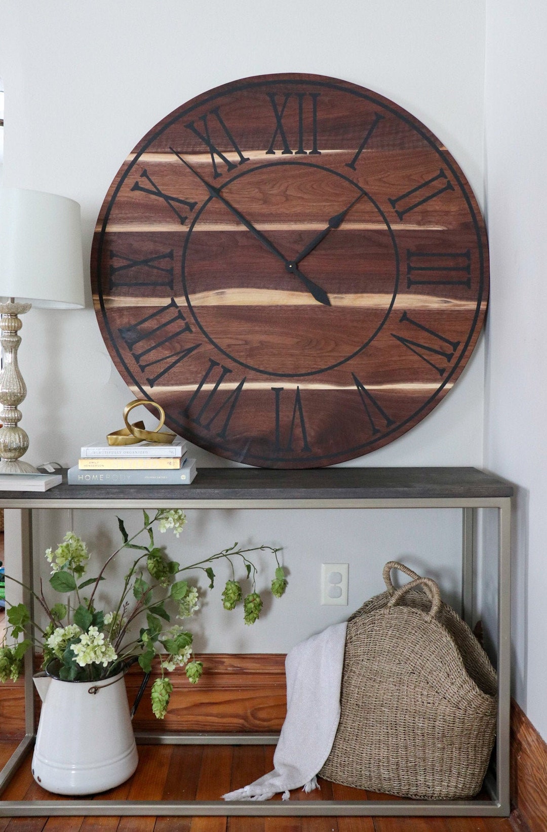 Live-edge Walnut Wall Clock, Walnut Clock, Wood Wall Clock, Wall ...