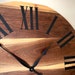 Live Edge Walnut Clock Wooden Clock Large Wall Clock Decor - Etsy