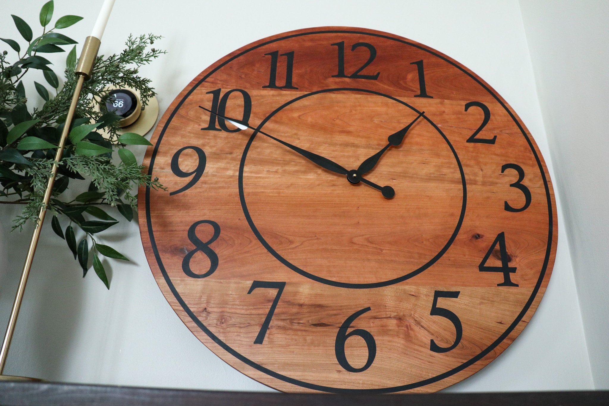 Cherry Wall Clock 30 Cherry Clock Wooden Clock | Etsy