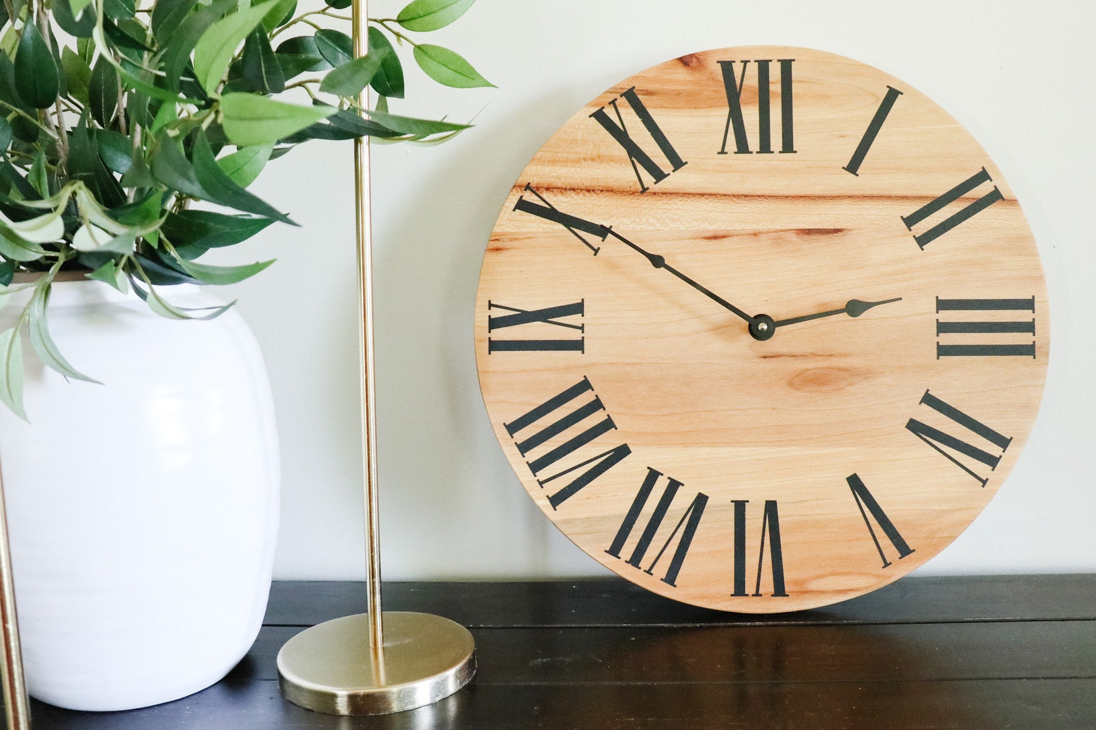 Flat Sawn Sycamore Wall Clock 18 Clock Large Wall - Etsy