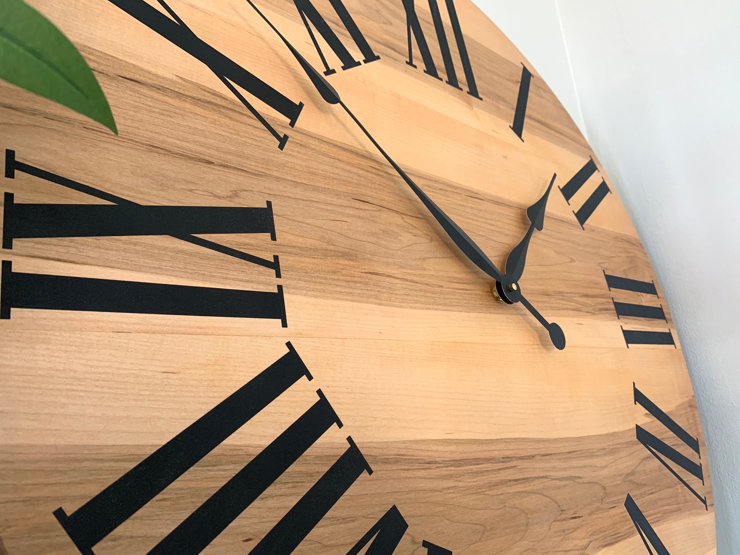 Rustic maple clock wooden clock large wall clock farmhouse | Etsy