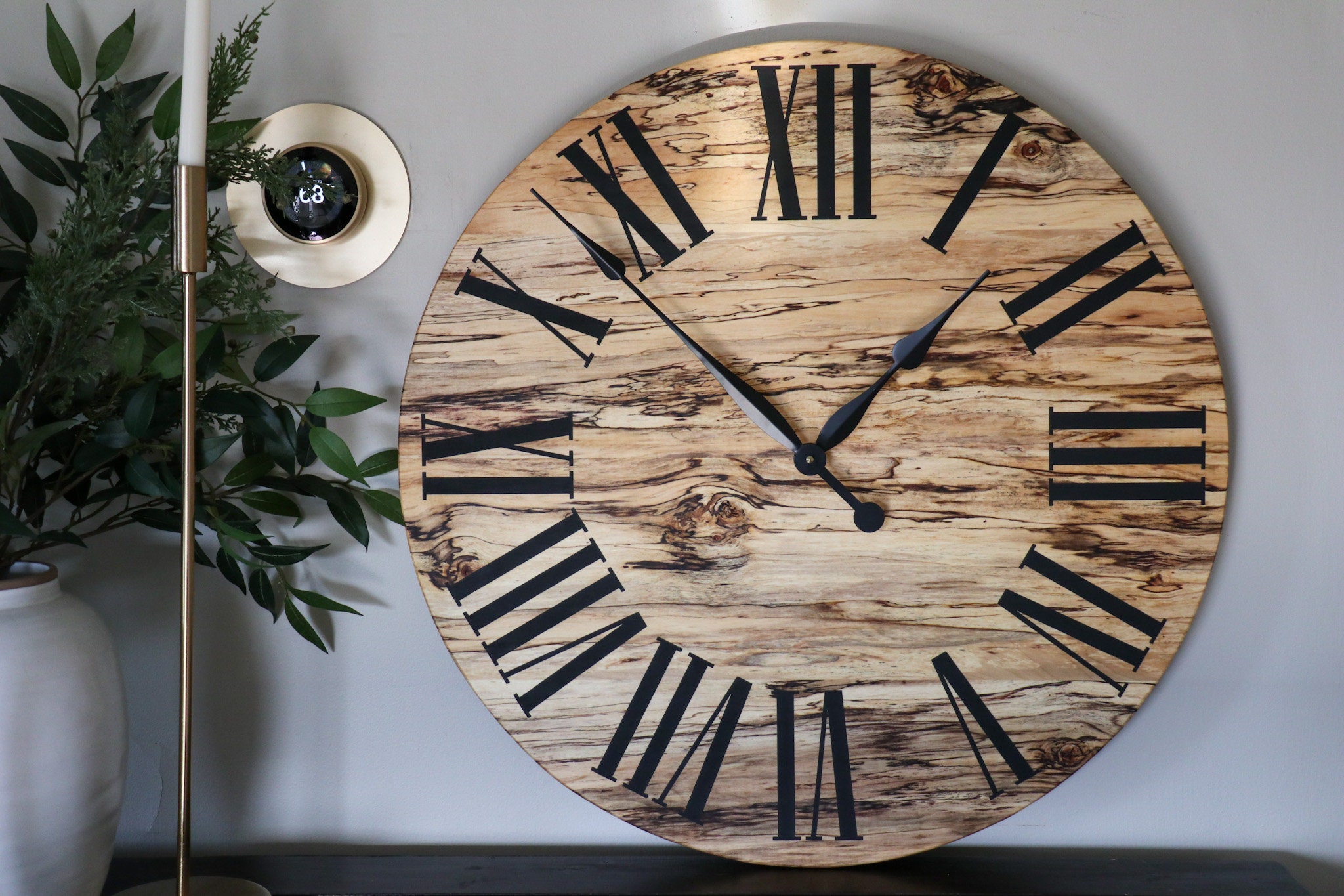 Spalted Maple Wall Clock Solid Wood Clock - Etsy