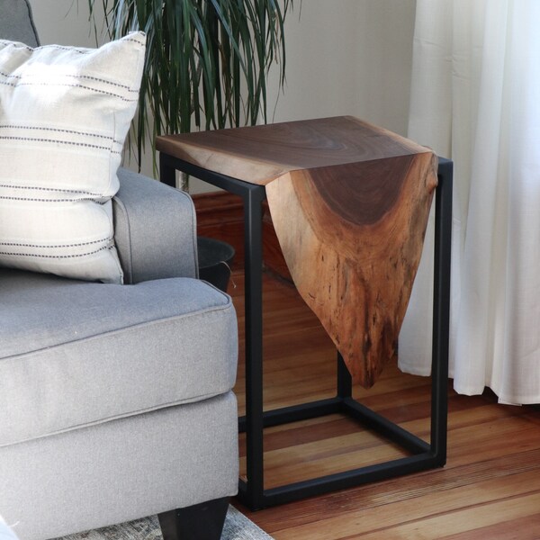 Live Edge Side Table - Etsy