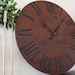 Solid Walnut Wall Clock, Walnut Clock, Large Wall Clock, Decor, Wall ...