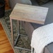 Solid Ash Wood & Silver Metal C Table With Grey Stain - Etsy