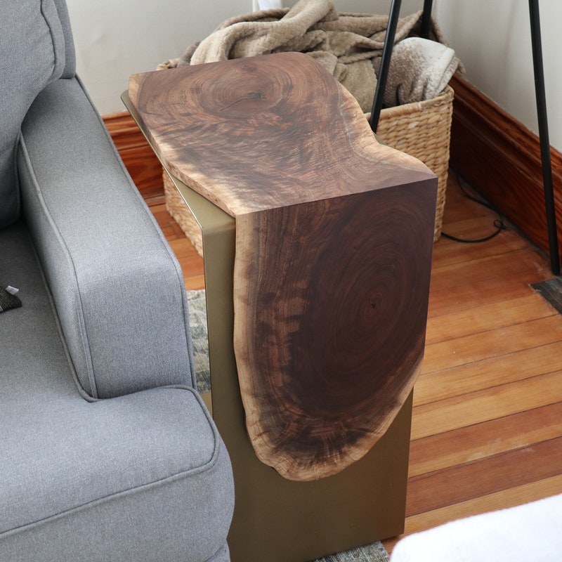 Live Edge Side Table - Etsy