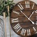 Large Distressed Wall Clock Stained Clock Painted Clock - Etsy