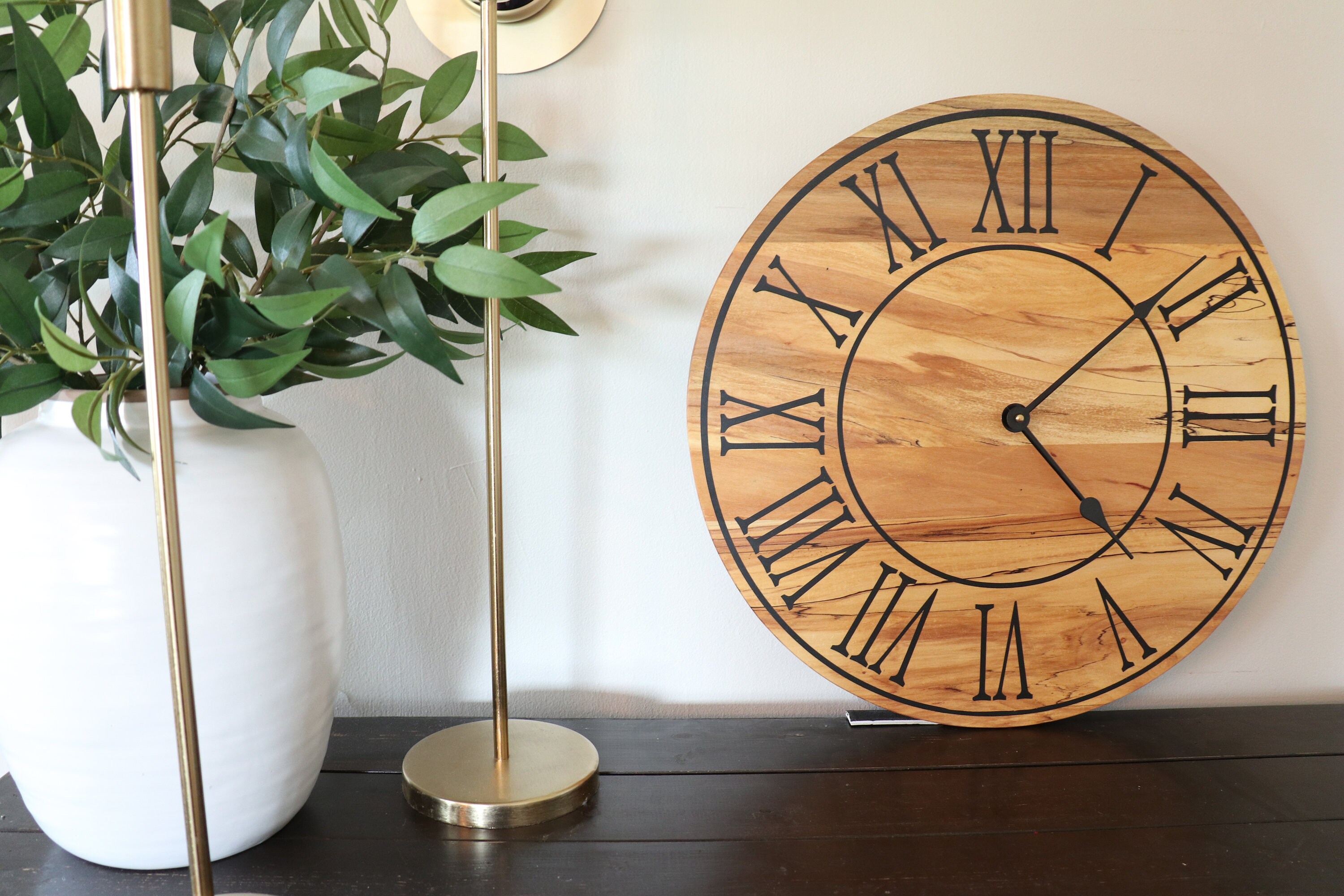Soft Maple Clock 18 Wall Clock Wooden Clock Decor - Etsy