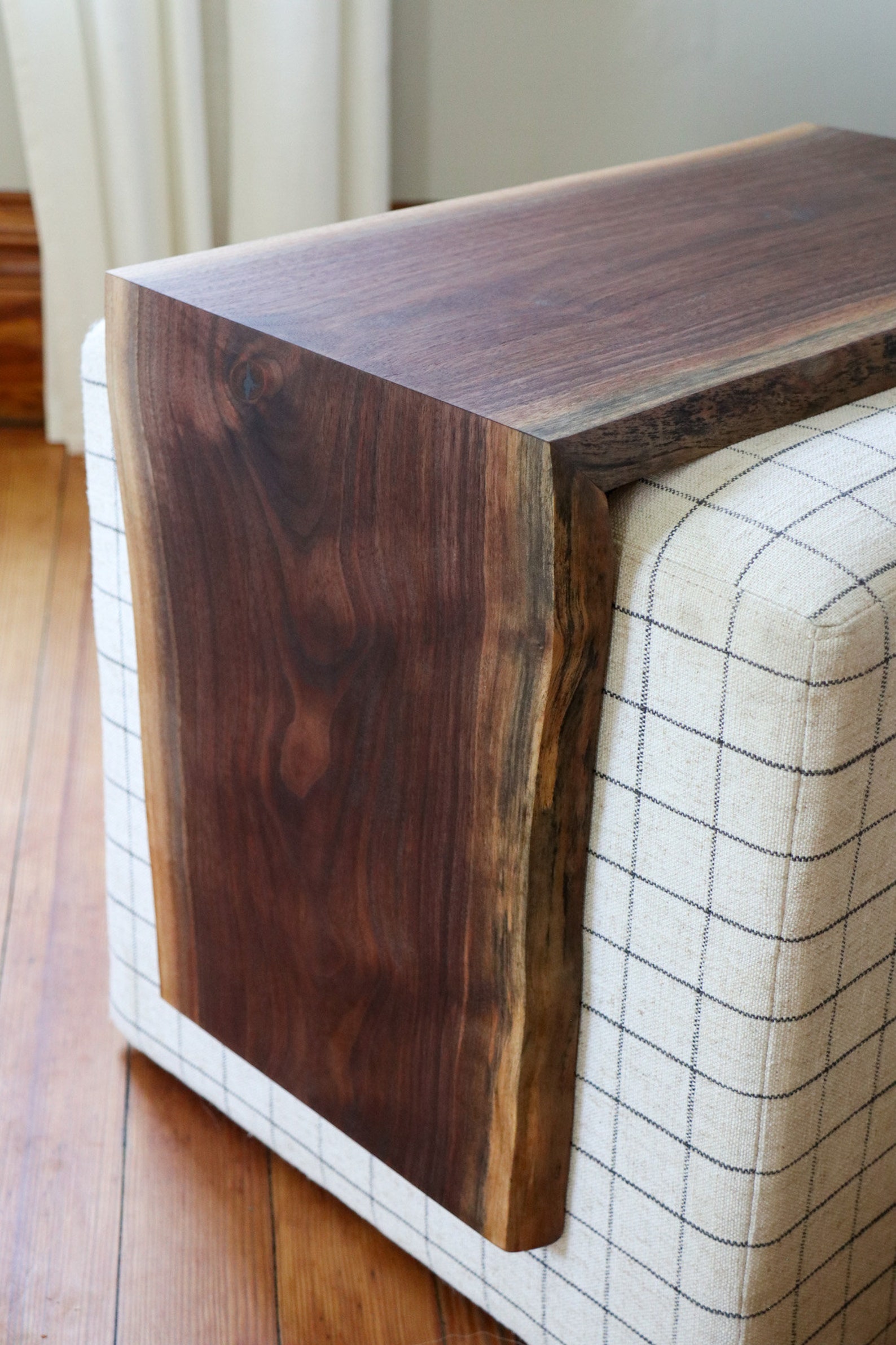 Live Edge Walnut Ottoman Foot Stool Table, Laptop Table, Side Table ...