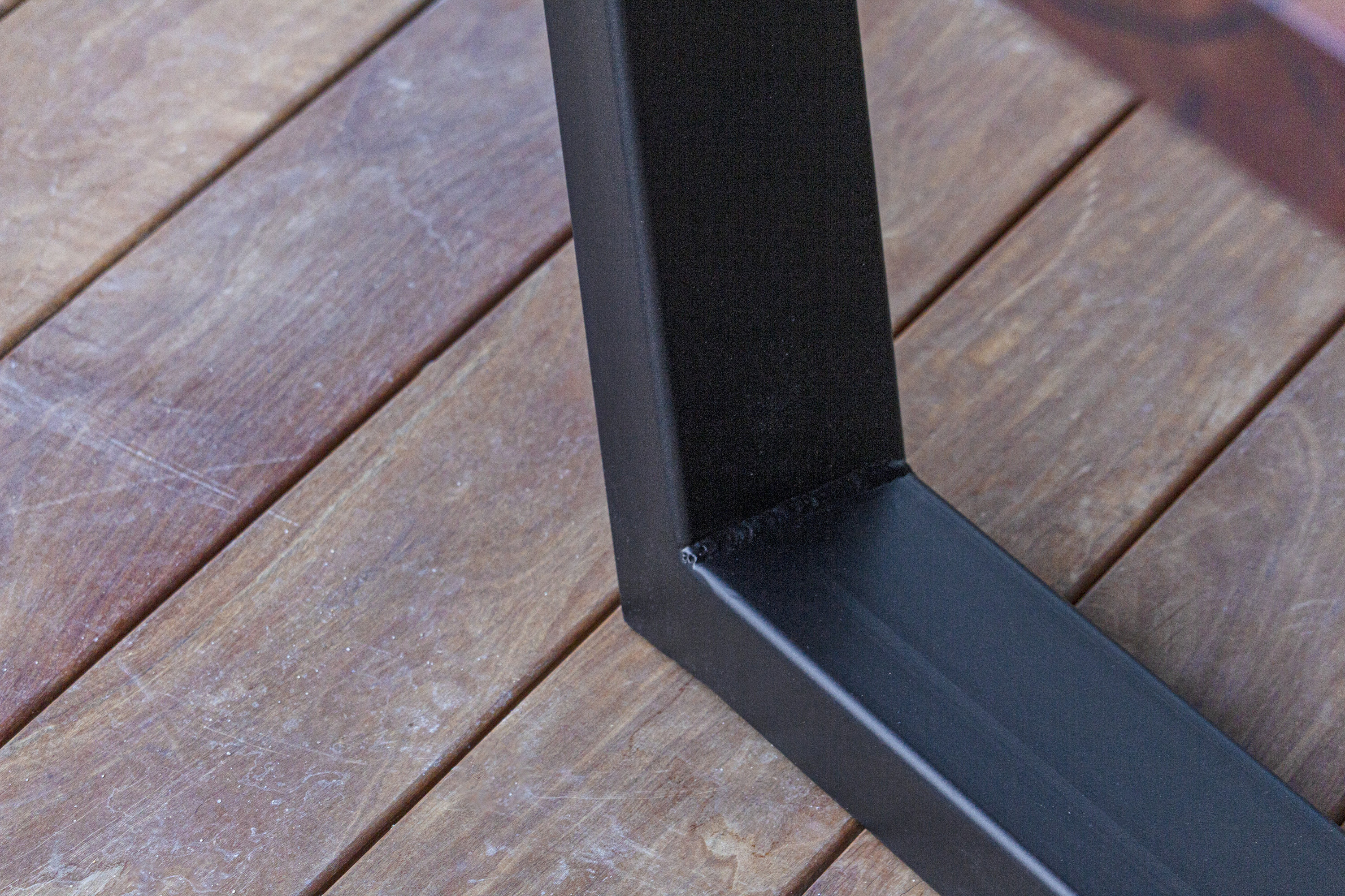 Modern Dining Table with Tapered Legs Hardwood and Steel | Etsy