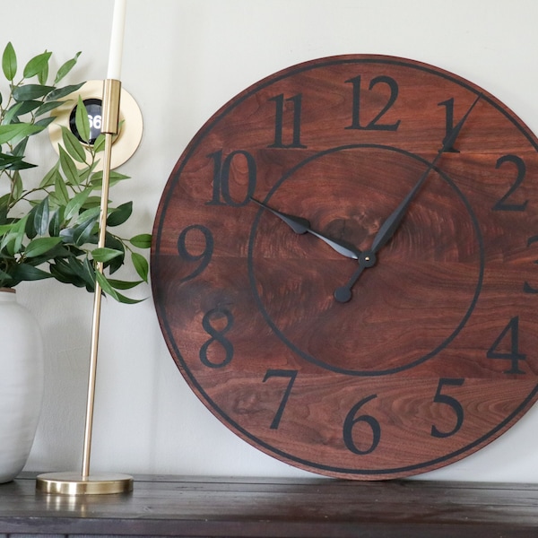 Walnut Clock - Etsy