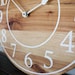 Hickory Wood Clock Regular Numbers Wooden Clock Large Wall - Etsy