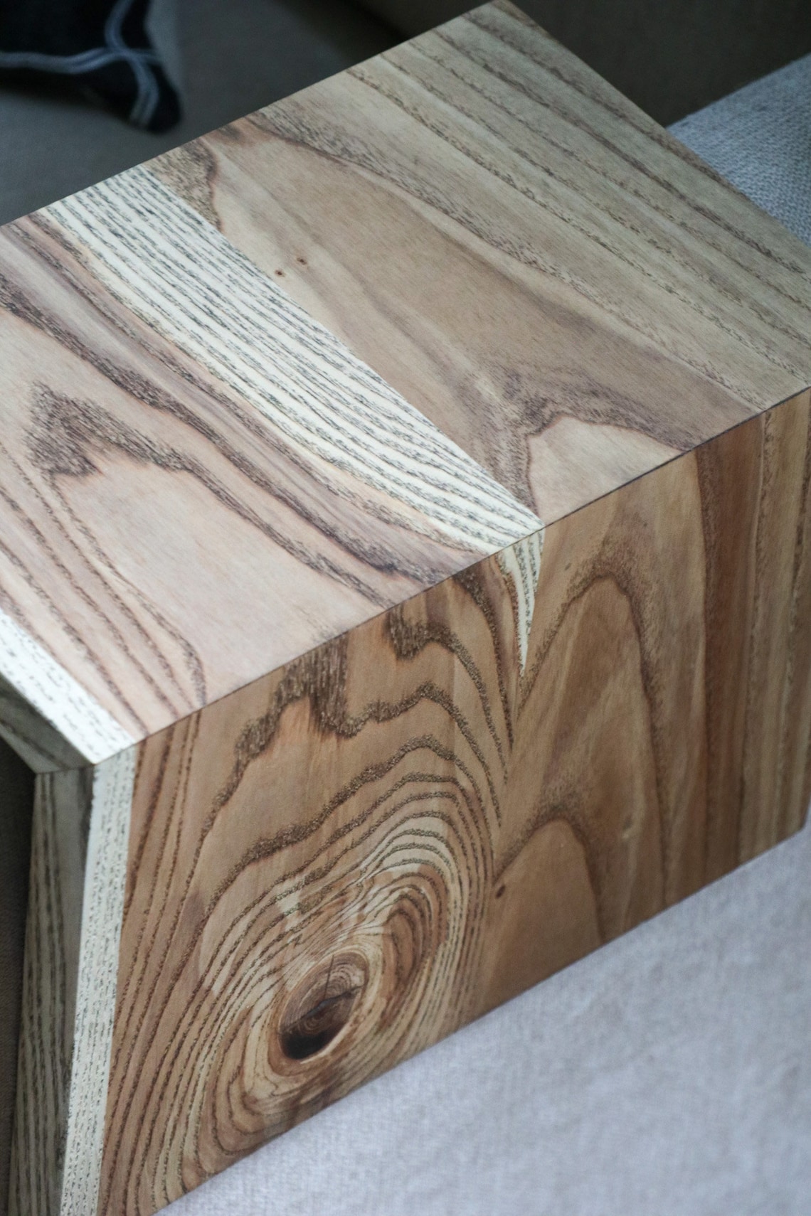 Solid Ash Wood 5" Couch Table With "walnut" Stain, Laptop Table, Side ...