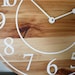 Hickory Wood Clock Regular Numbers Wooden Clock Large Wall - Etsy