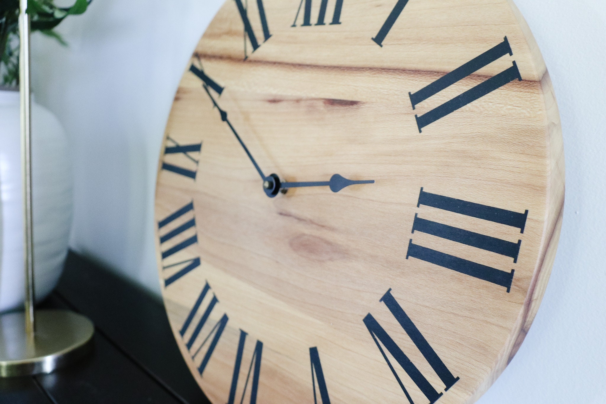 Flat Sawn Sycamore Wall Clock 18 Clock Large Wall - Etsy