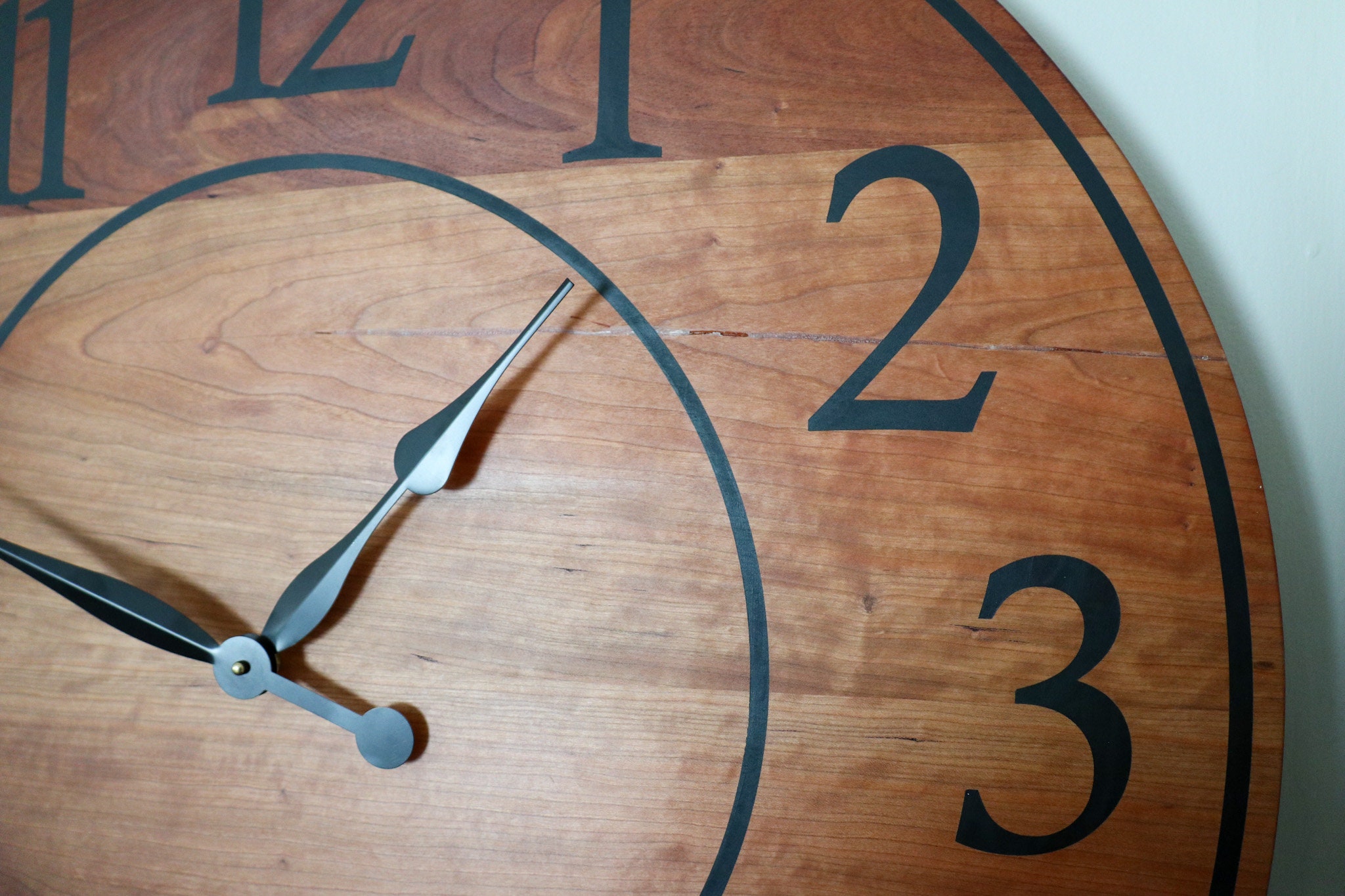 Cherry Wall Clock 30 Cherry Clock Wooden Clock | Etsy