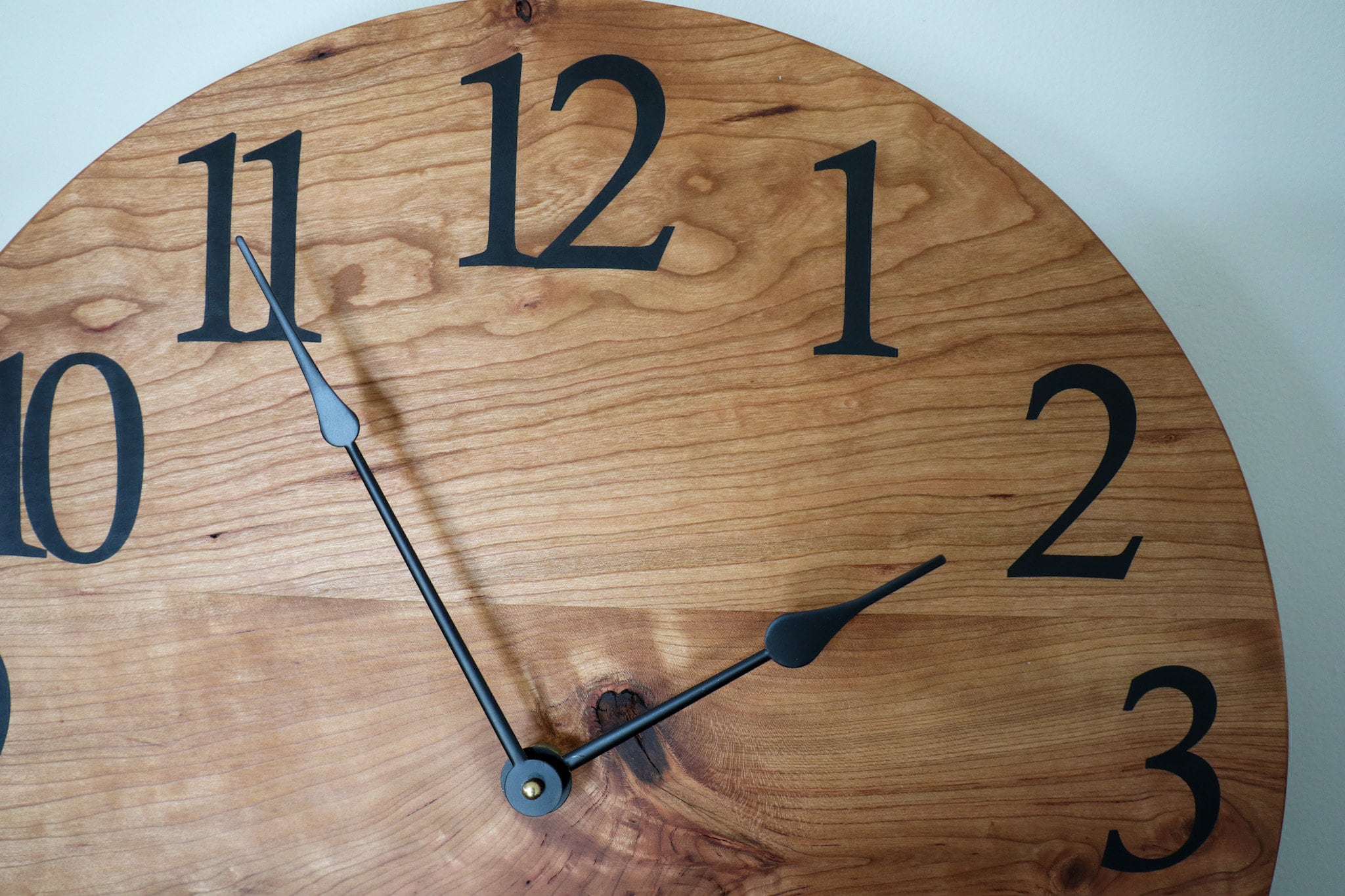 Cherry Wall Clock, Hardwood Clock, Wooden Clock, Wood Clock, Gift for ...