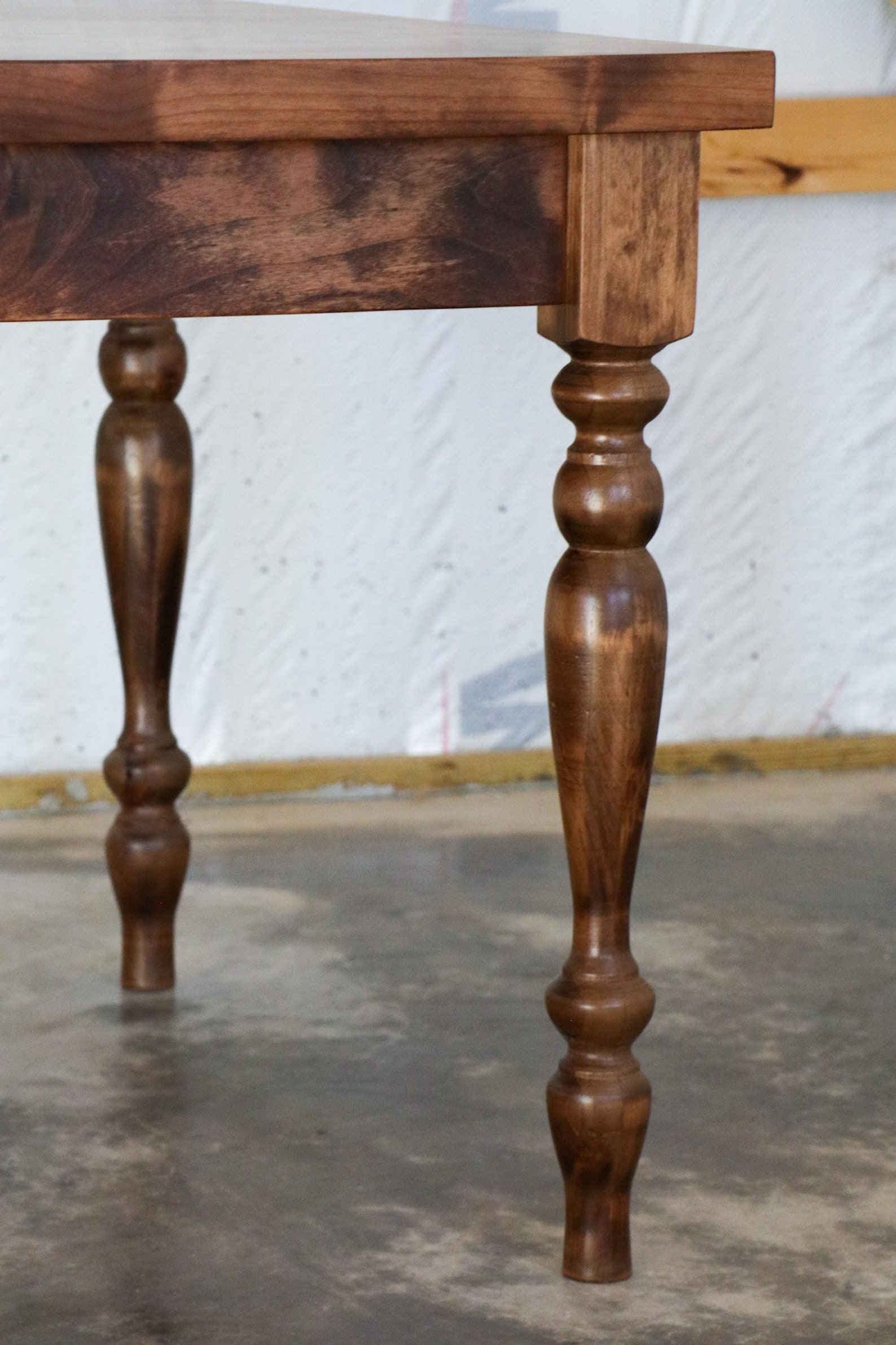 Alder Farmhouse Dining Table With 3 Narrow Legs Alder - Etsy