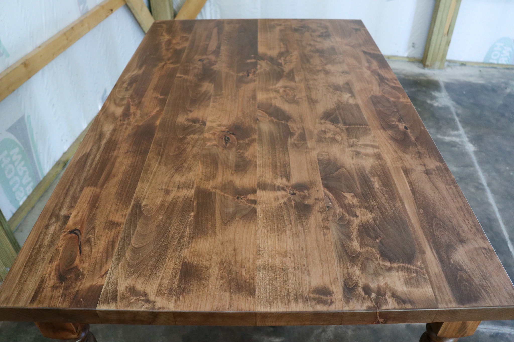 Alder Farmhouse Dining Table With 3 Narrow Legs Alder - Etsy