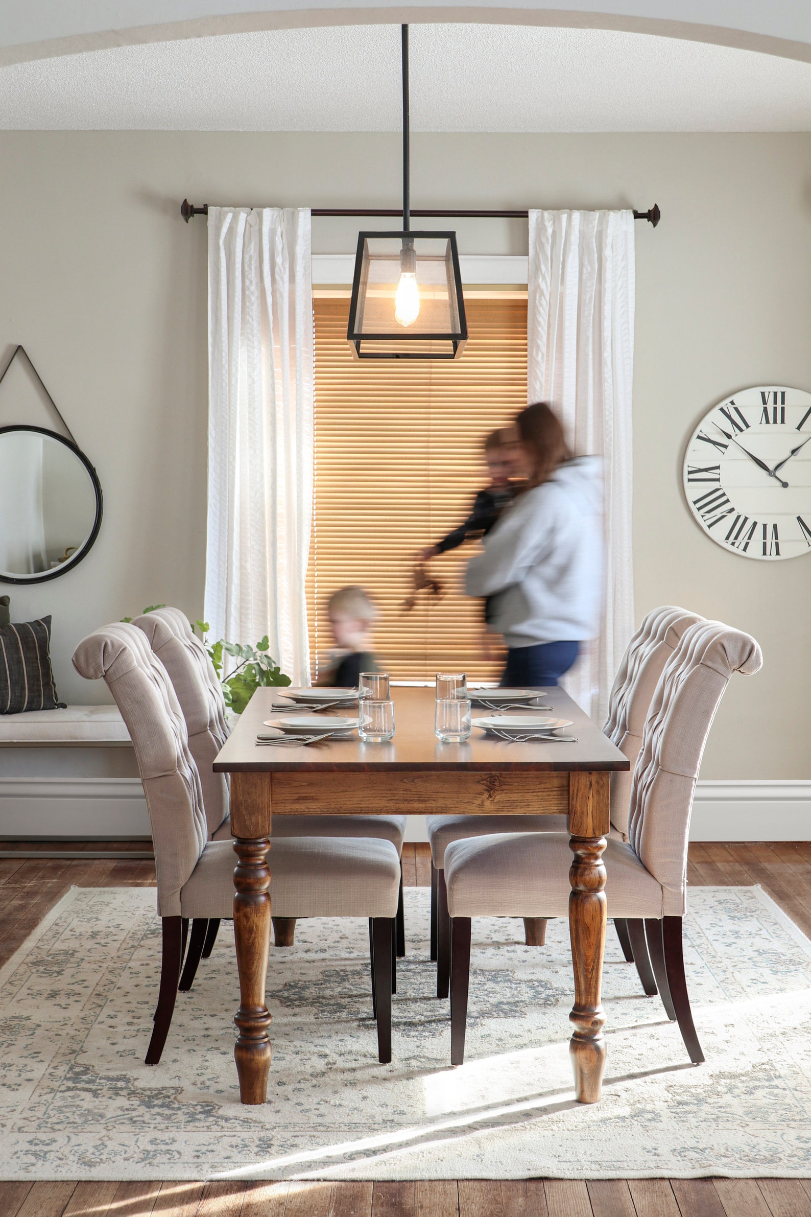 Modern Dining Table, Wood Table, Turned Legs, Traditional Style, Modern ...