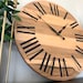 Rustic Maple Clock Wooden Clock Large Wall Clock Farmhouse - Etsy