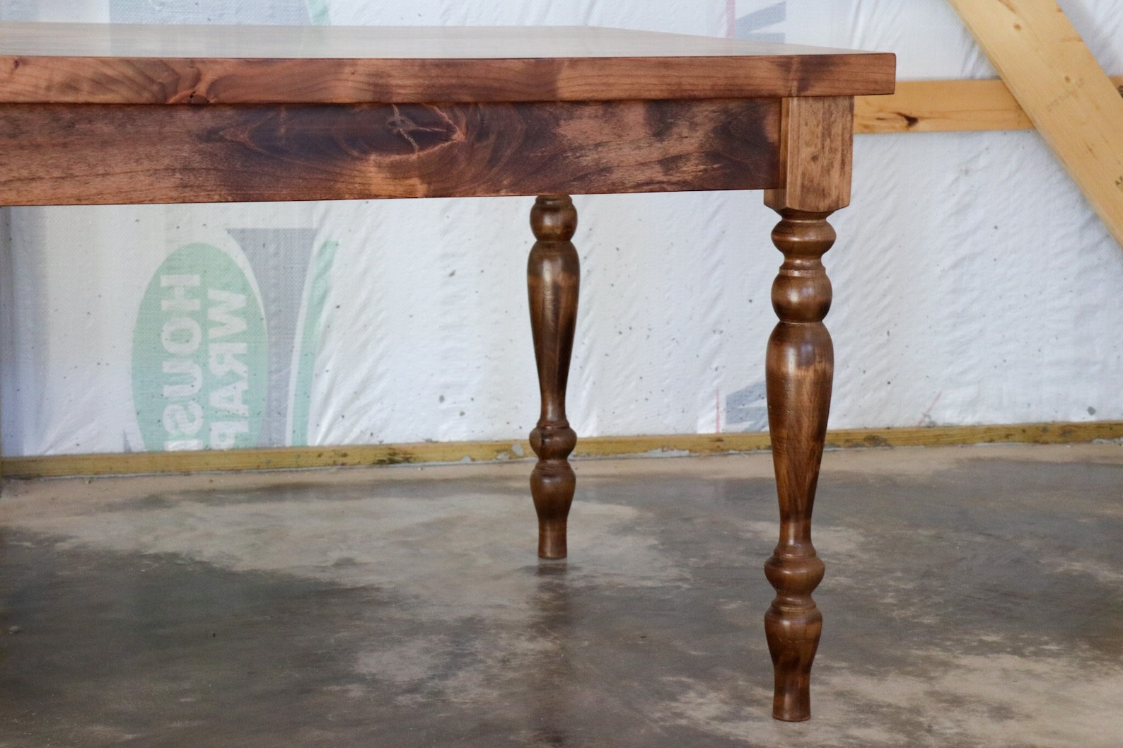 Alder Farmhouse Dining Table With 3 Narrow Legs Alder - Etsy