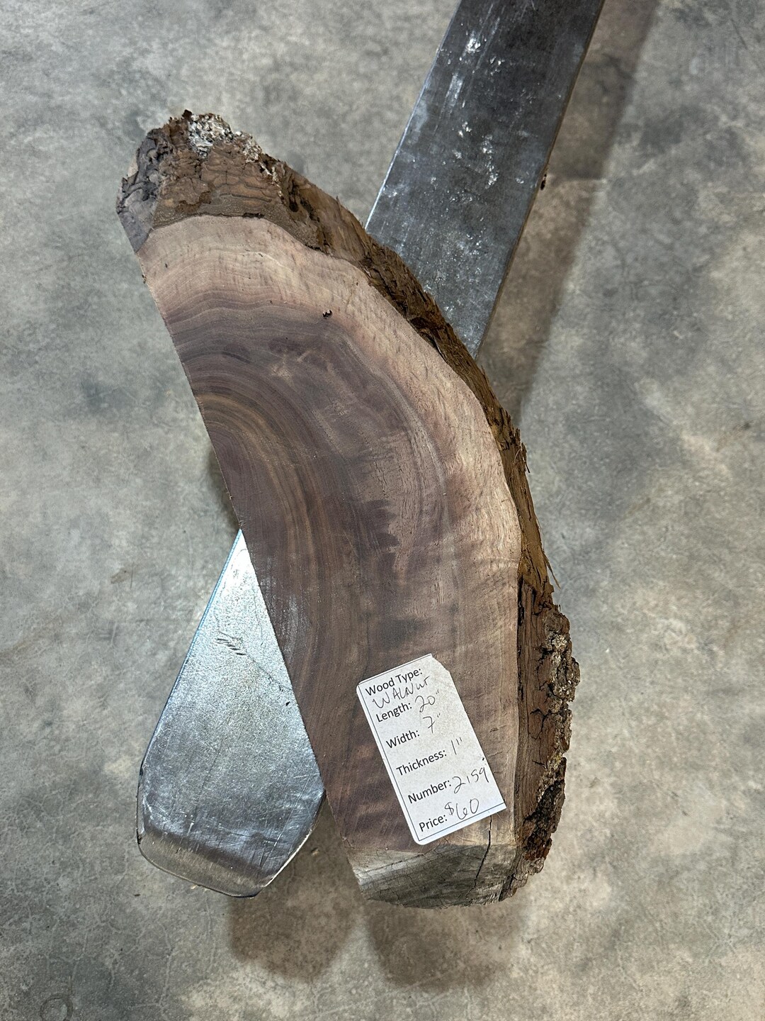 Black Walnut Slab #2159, Live Edge Slab, Unfinished, Free Shipping - Etsy