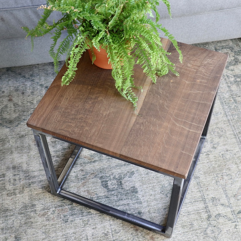 Walnut Cube Coffee Tables - Etsy