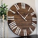 Large Distressed Wall Clock Stained Clock Painted Clock - Etsy