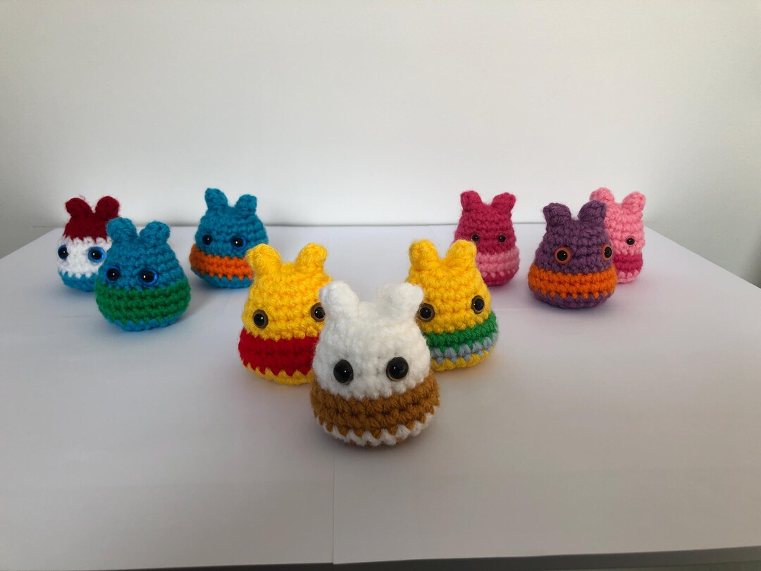 Mini Blobs Set of 3, Multi Colours, Crochet Toy - Etsy