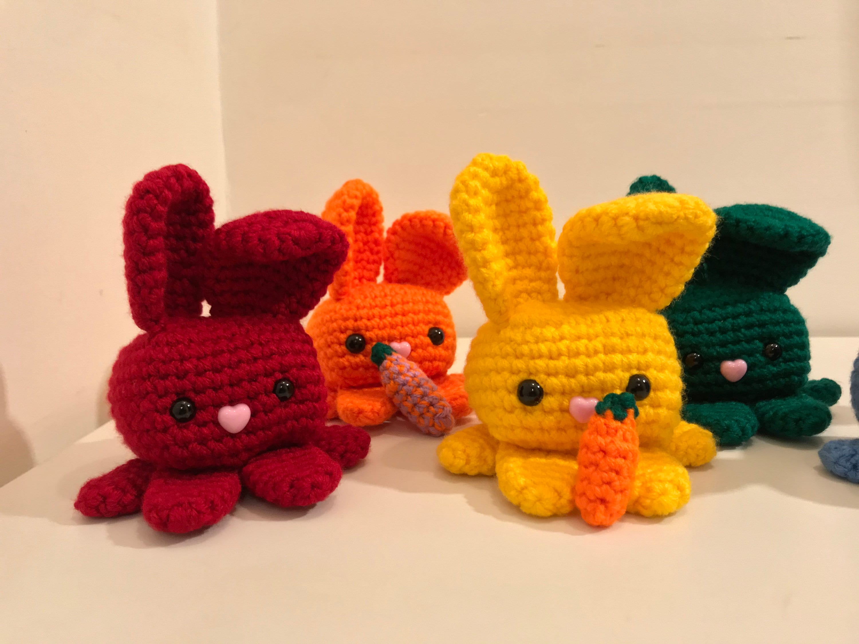 Crochet Octo Bunny Plush With Carrot: Handmade Amigurumi Toy - Etsy UK