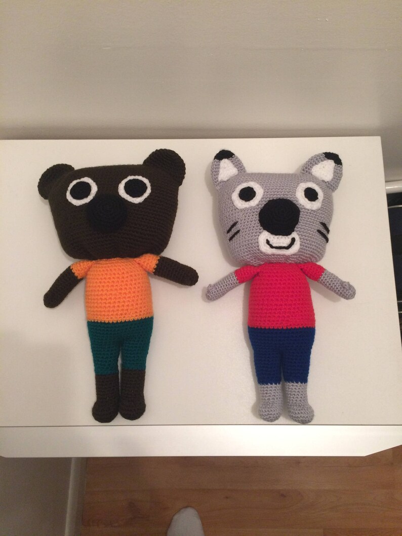 Mouk and Chavapa Amigurumi Toys from the Cartoon Series | Etsy