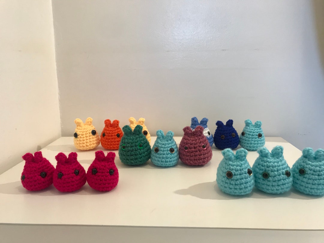 Mini Blobs Set of 3, Multi Colours, Crochet Toy - Etsy