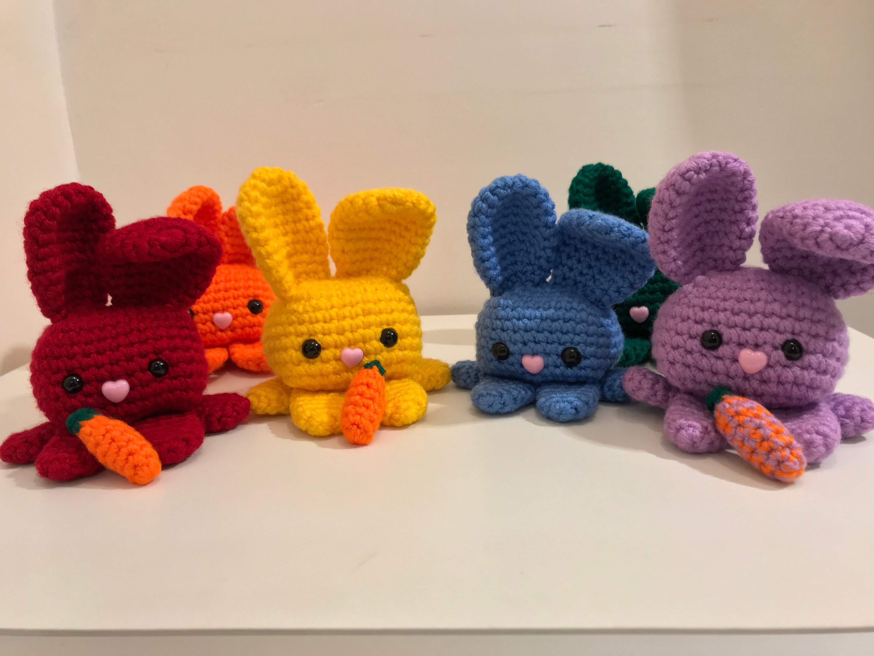 Crochet Octo Bunny Plush With Carrot: Handmade Amigurumi Toy - Etsy UK