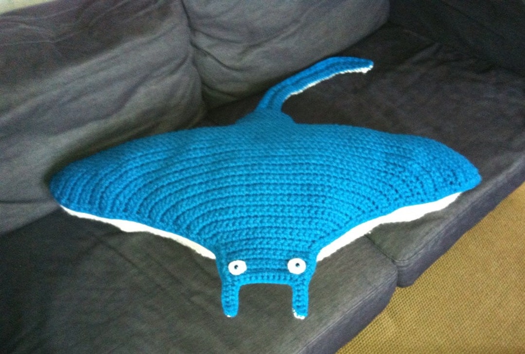 Large Manta Ray, Large Cushion Manta Ray, Handmade Crochet Manta Ray - Etsy