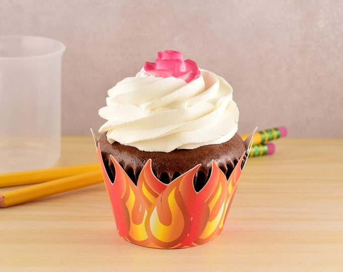 Fire/flame Cupcake Wraps - Etsy