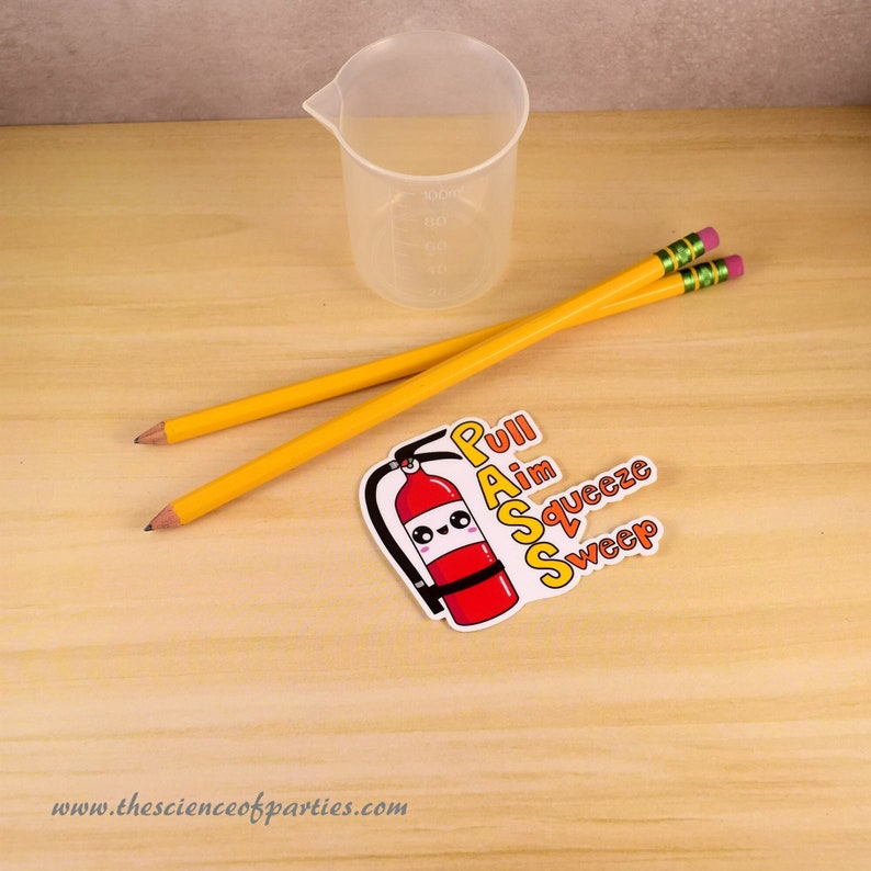 Cute Fire Extinguisher Fire Safety Sticker - Etsy