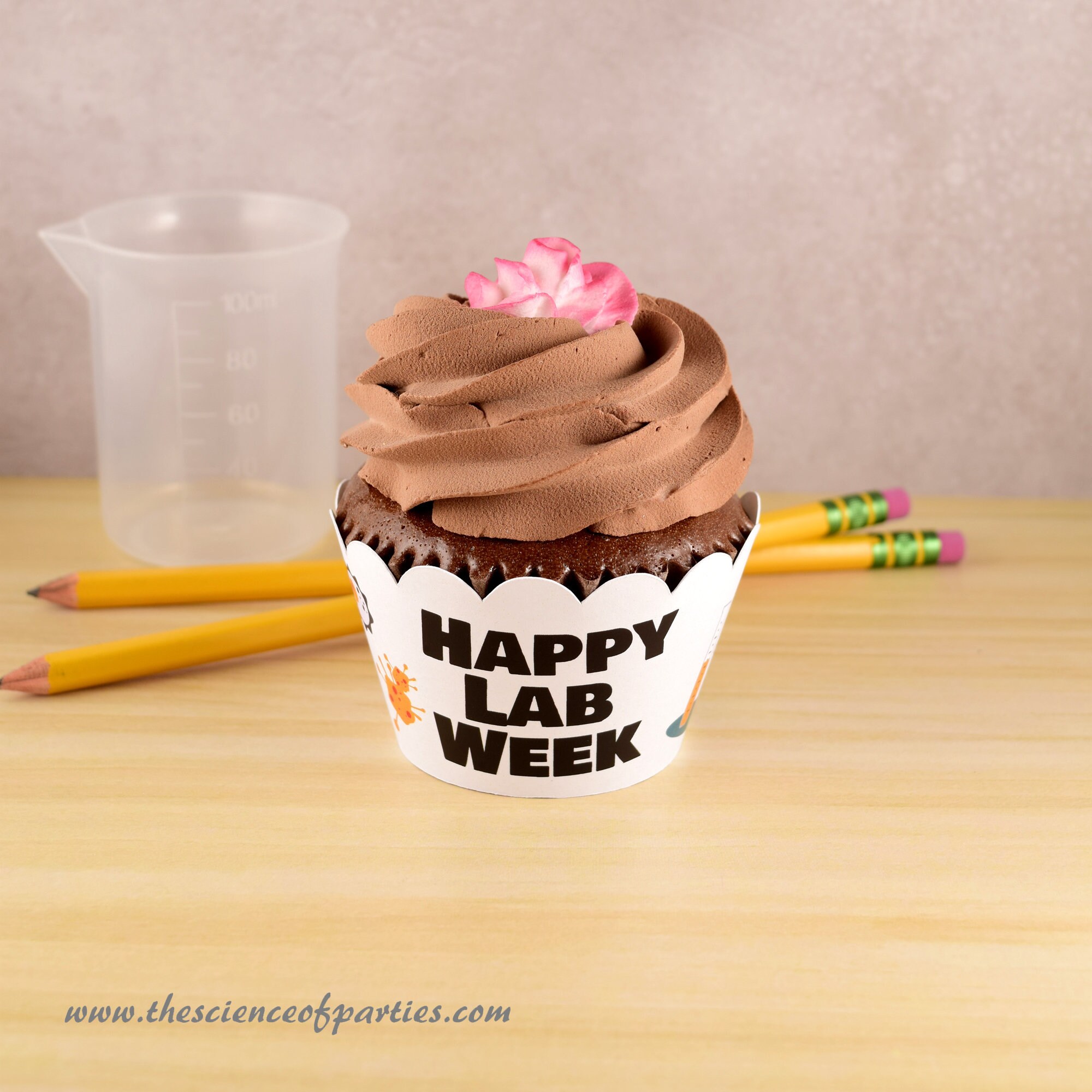 Happy Lab Week Cupcake Wrap Laboratory Week - Etsy