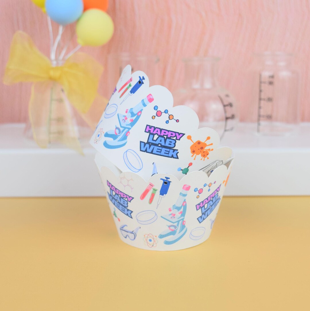 Happy Lab Week Cupcake Wrappers: Medical Lab Tech Celebration - Etsy