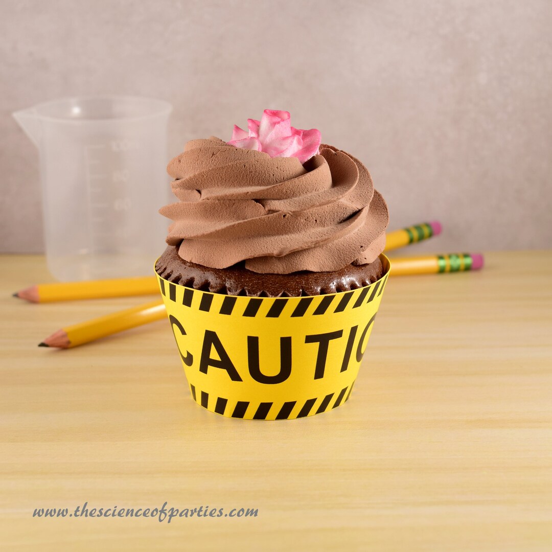 Yellow Caution Tape Cupcake Wraps; Crime Scene, Police Line ...