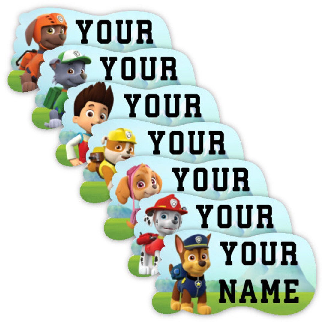 PAW Patrol™ Personalized Scuff-proof Shoe Labels Left and Right Foot ...