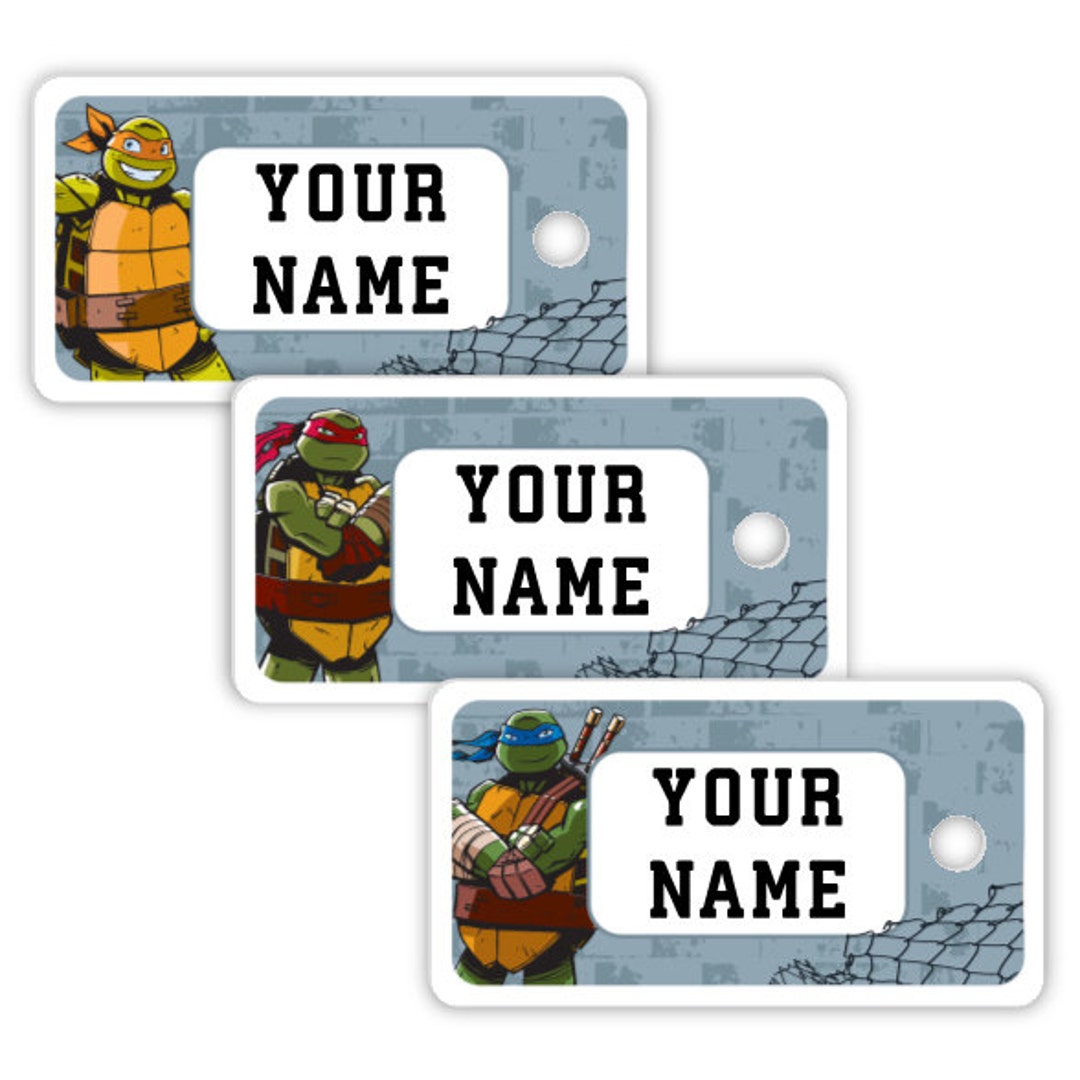 Teenage Mutant Ninja Turtles™ Personalized Mini Scuff-proof Bag Tags ...