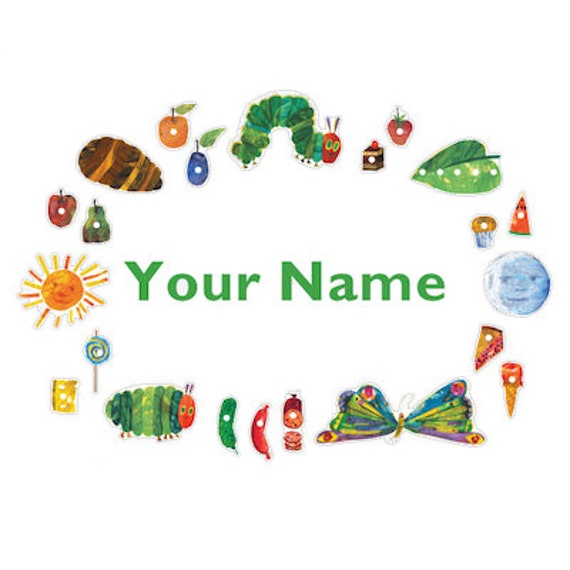 The Very Hungry Caterpillar™ Personalized Name Wall Decals for | Etsy