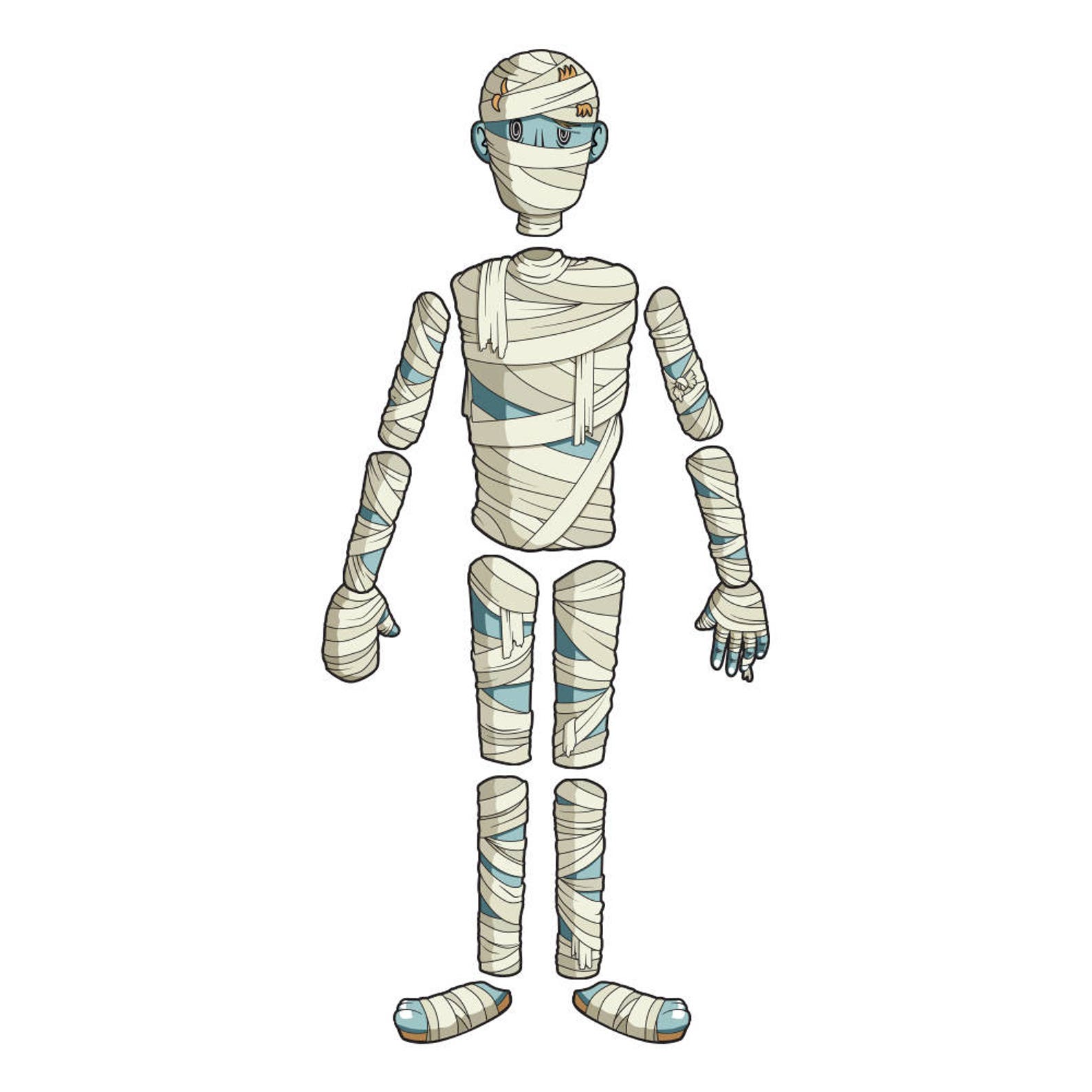Build-a-mummy Halloween Wall Decals Peel and Stick Removable Reusable ...
