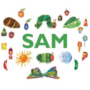 Life Size the Very Hungry Caterpillar™ Personalized Name Wall Decals ...