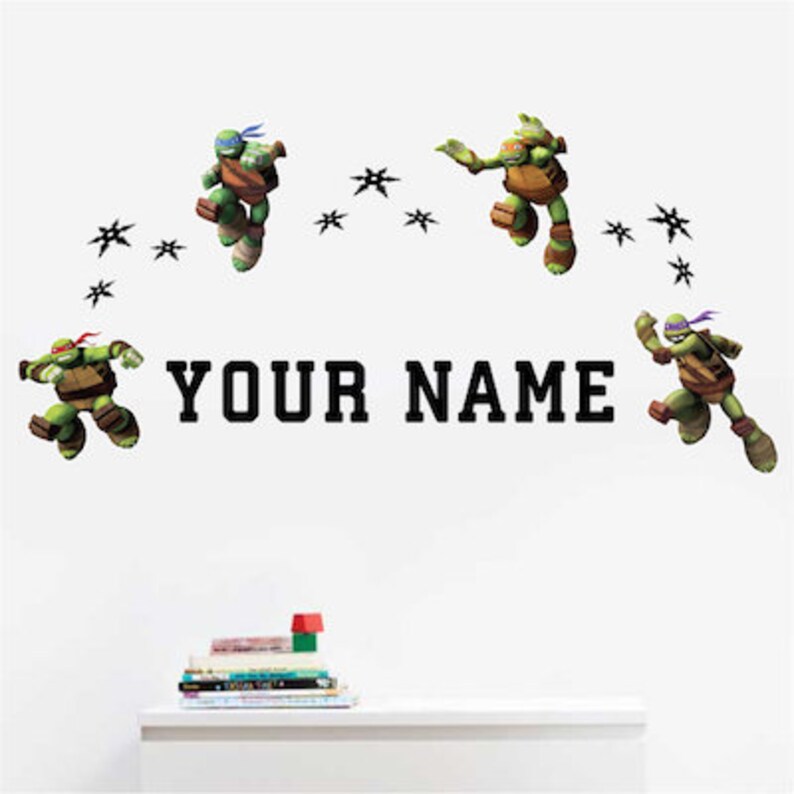 Teenage Mutant Ninja Turtles™ Personalized Name Wall Decals for Kids ...