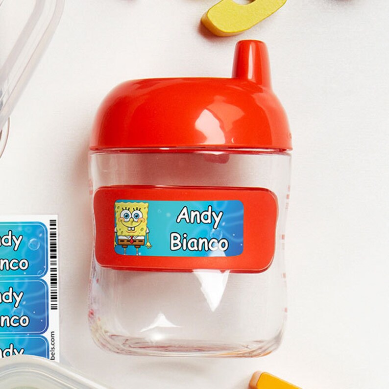 Spongebob Squarepants™ Personalized Durable Waterproof Original Labels ...